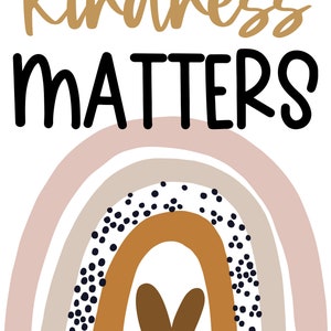 Modern BOHO RAINBOW Motivational Posters | Neutral Rainbow Theme ...