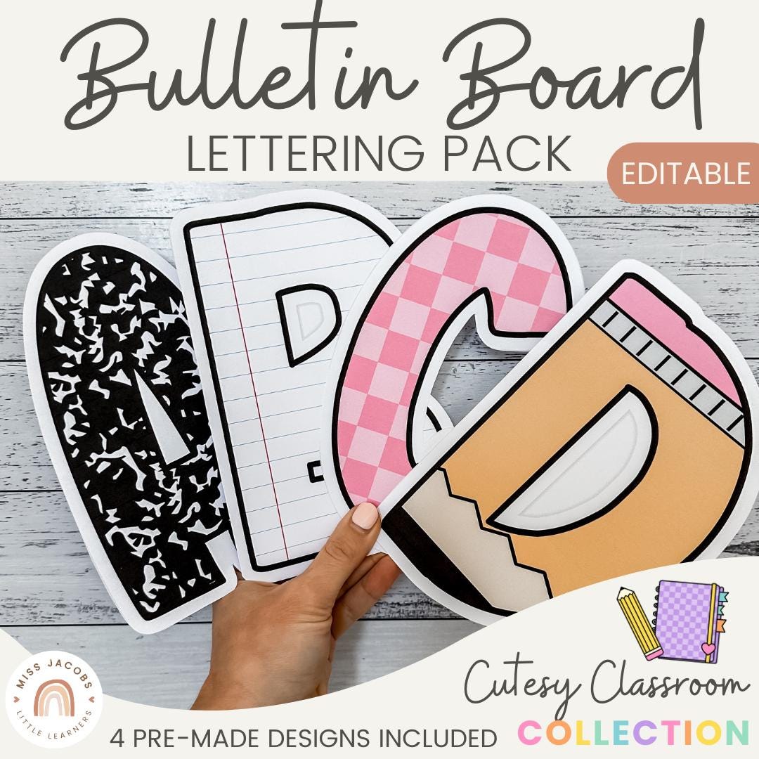 Cutesy Bulletin Board Letters, Custom Bulletin Board Letters, Back to ...