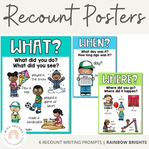 RAINBOW BRIGHTS English Posters Bundle Reading and Writing - Etsy