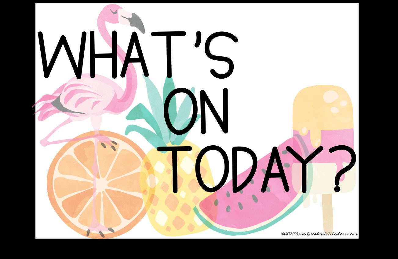 Tropical Visual Schedule, Editable Daily Routine Cards for Kids ...
