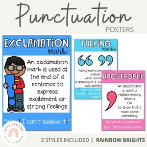 RAINBOW BRIGHTS English Posters Bundle Reading and Writing - Etsy