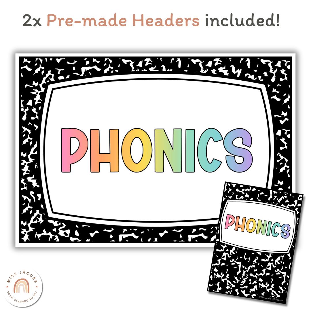 Cutesy Phonics Posters, Printable Sound Wall Phonics Anchor Charts ...