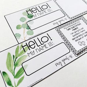 BOTANICAL Greenery Classroom Decor Bundle Editable Modern Farmhouse ...