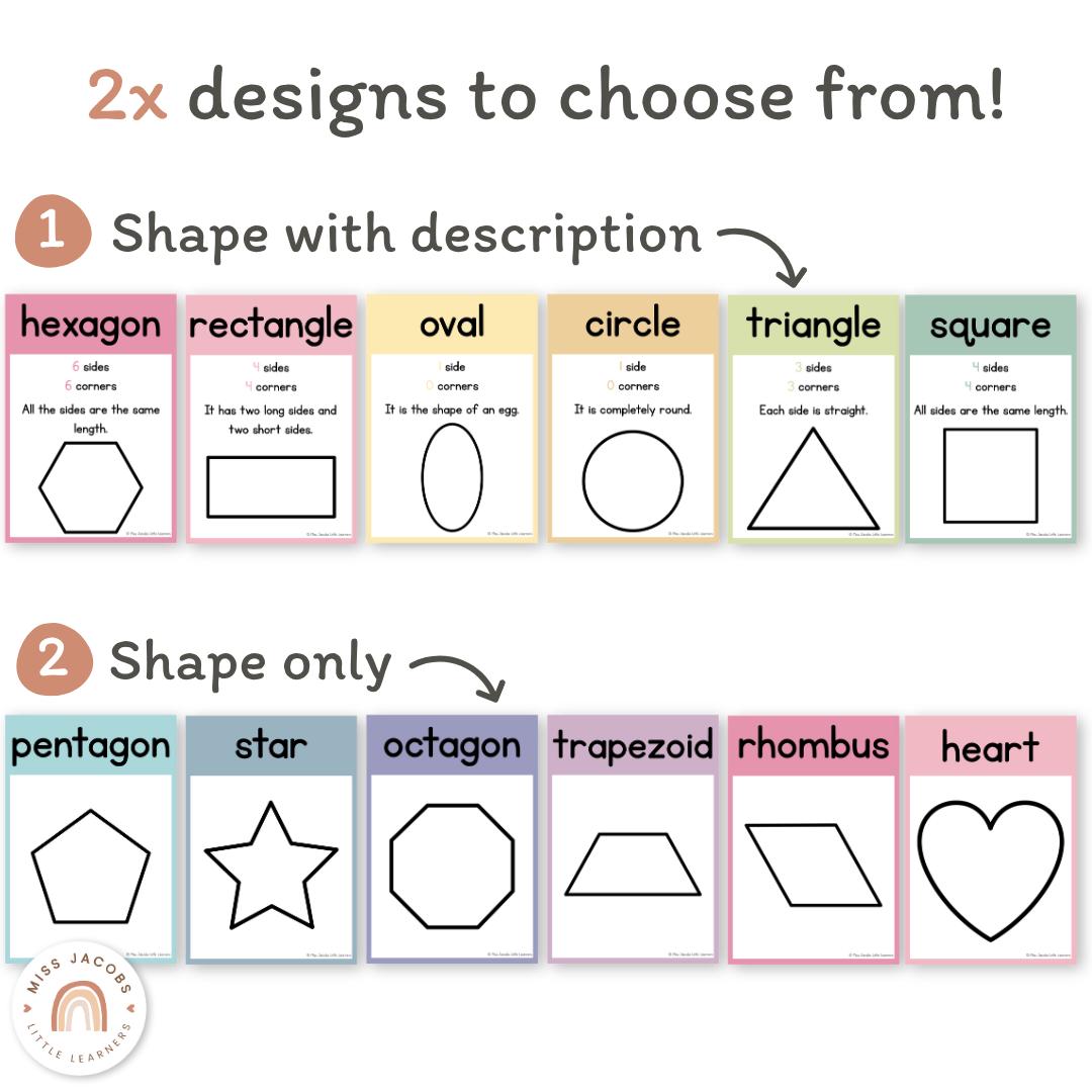 2D Shape Posters | Groovy PASTELS | Calming Pastel Classroom Decor to ...