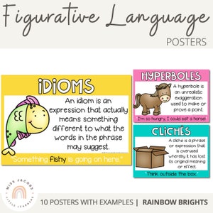 RAINBOW BRIGHTS English Posters Bundle Reading and Writing - Etsy