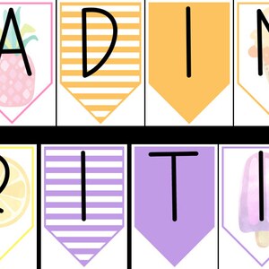 TROPICAL Bunting & Bulletin Board Banners | Tropical Classroom Decor - Etsy