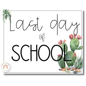 CACTUS First Day of School Signs | Cactus Classroom Decor - Etsy