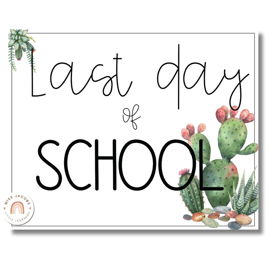 CACTUS First Day of School Signs | Cactus Classroom Decor - Etsy