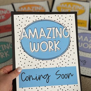 Amazing Work Coming Soon Poster | SPOTTY BRIGHTS - Etsy