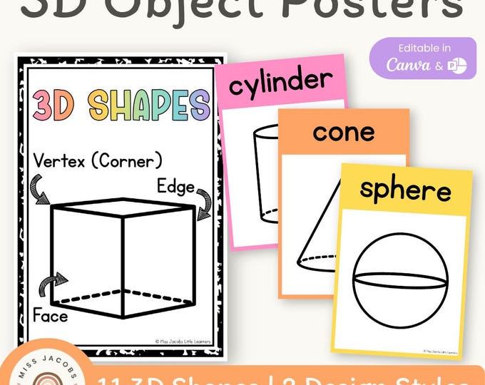 3D Shape Posters for Classroom, 3D Shape Posters Display for Classroom ...
