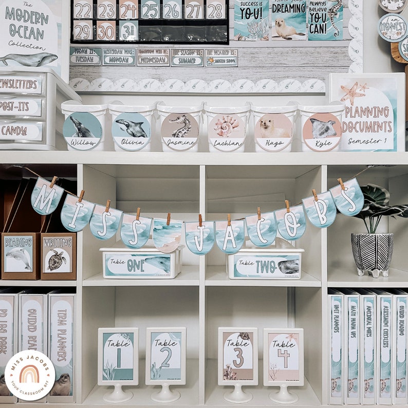 Modern Ocean Classroom Decor Bundle - Etsy