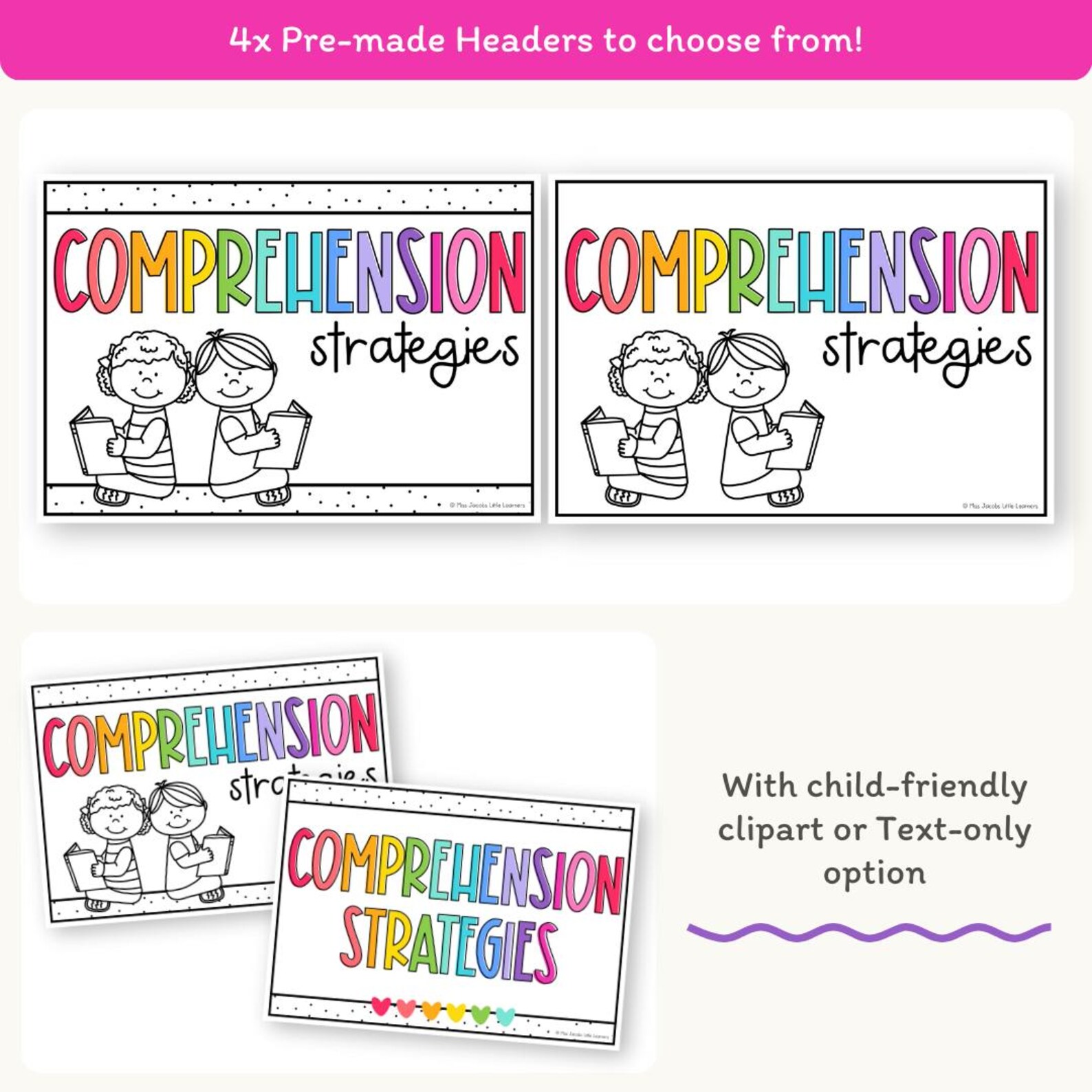 Comprehension Strategy Posters | RAINBOW BRIGHTS Classroom Decor - Etsy