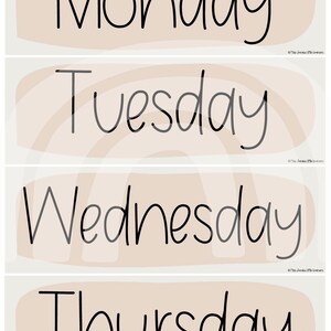 BOHO VIBES Days and Months Flashcards | Desert Neutral Classroom Decor ...