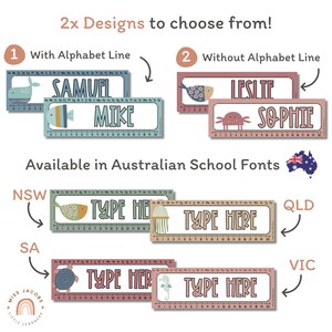 Student Desk Plates & Supply Labels | Cute Sea Life Classroom Decor - Etsy