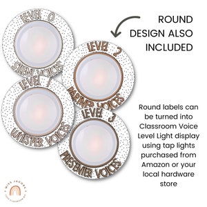 Spotty Neutrals Voice Noise Level Display | EDITABLE Classroom Teacher ...
