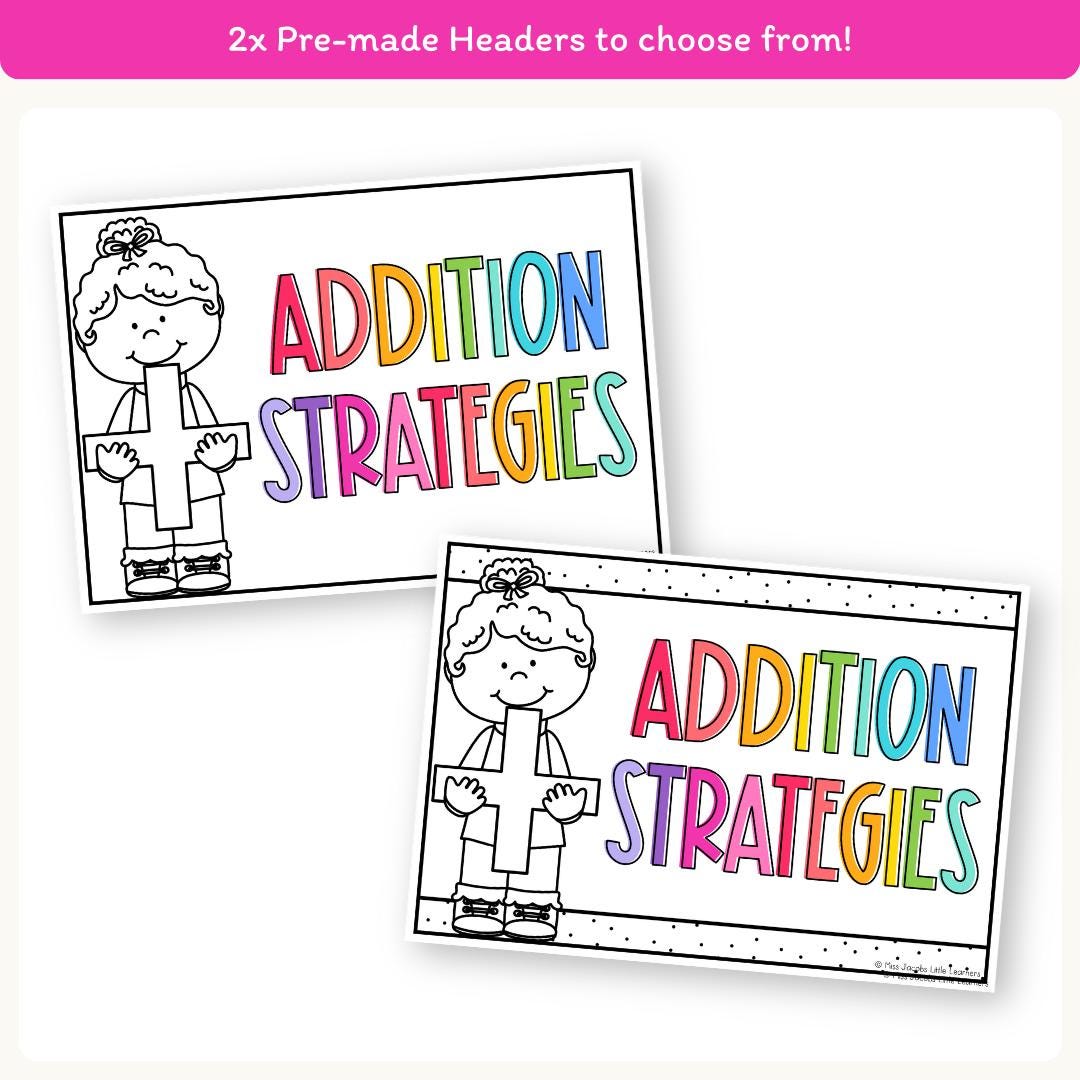 Addition Strategy Posters | RAINBOW BRIGHTS Classroom Decor - Etsy