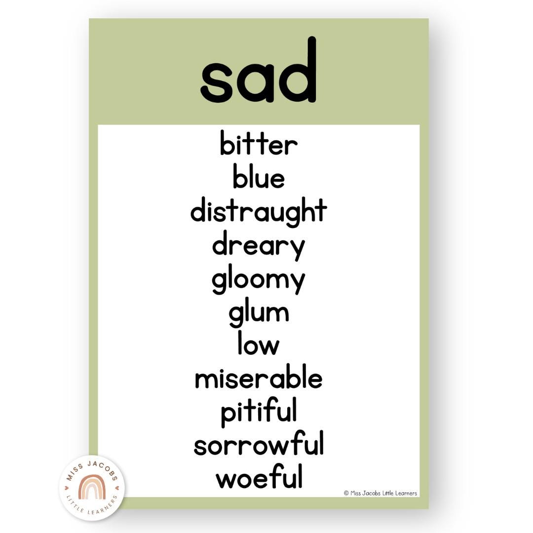 Woodland Synonym Posters, Printable Thesaurus Word Charts Writing ...