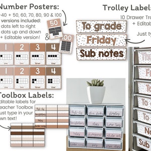 SPOTTY NEUTRALS Classroom Decor Bundle | B+W Neutrals | Ombré and ...