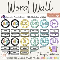 Editable Word Wall | Dolch Sight Words | Sight Words | Soft Boho - Etsy UK