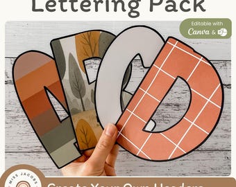 Woodland Bulletin Board Letters, Nature Theme Custom Back to School Kit ...