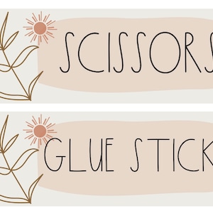 BOHO VIBES Classroom Labels Bundle | Editable | Desert Neutral ...