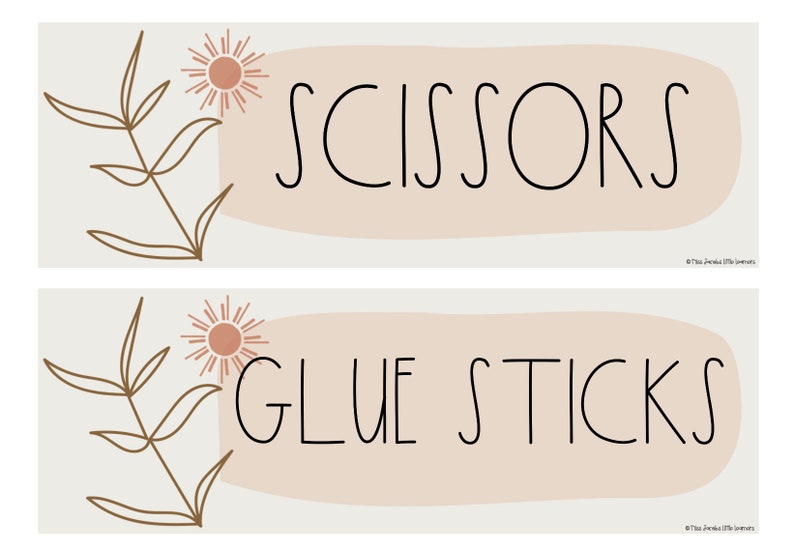 BOHO VIBES Classroom Labels Bundle Editable Desert Neutral - Etsy