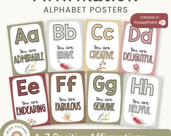 Affirmation Alphabet Posters Australiana Theme, Printable Australian ...
