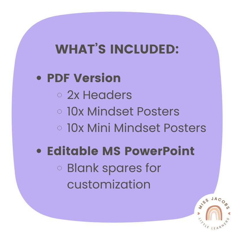 SPOTTY BRIGHTS Growth Mindset Posters | Rainbow Classroom Decor ...