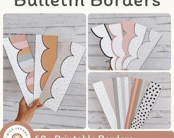 Bulletin Board Borders | Spotty Boho Calm Classroom Decor | Printable ...