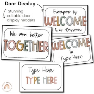 Door Display | SIMPLE BOHO Classroom Decor - Etsy