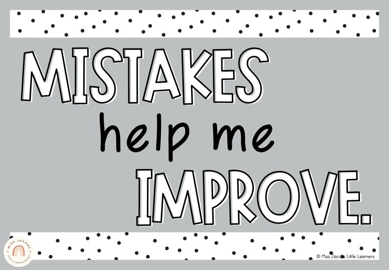 SPOTTY BOHO Growth Mindset Posters Neutral Rainbow Classroom - Etsy