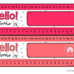 Student Name & Goals Plates | SPOTTY BRIGHTS | Editable - Etsy