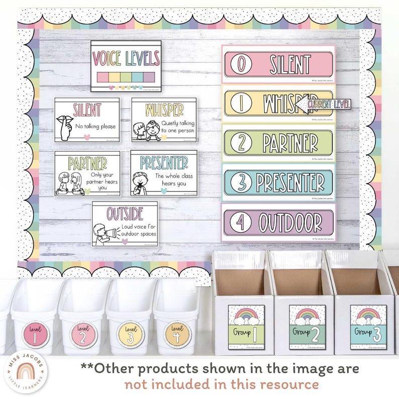 Voice Level Display | PASTELS Classroom Decor - Etsy