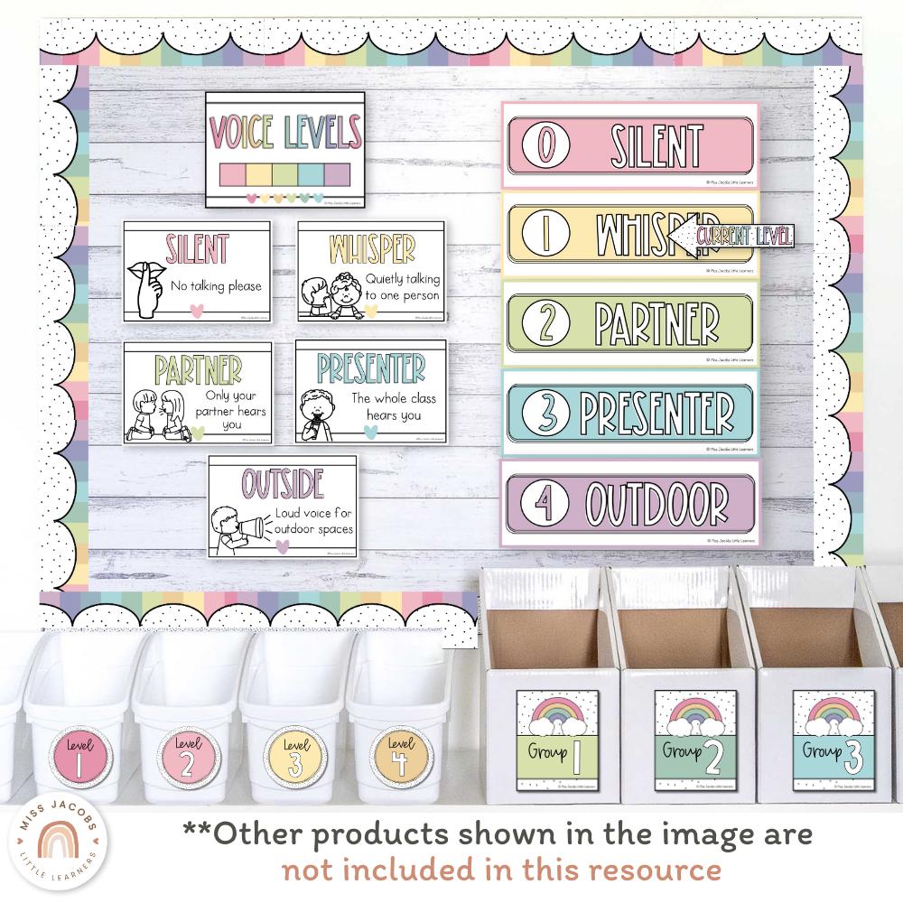 Voice Level Display | PASTELS Classroom Decor - Etsy