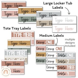 Classroom Labels | SIMPLE BOHO | Editable - Etsy