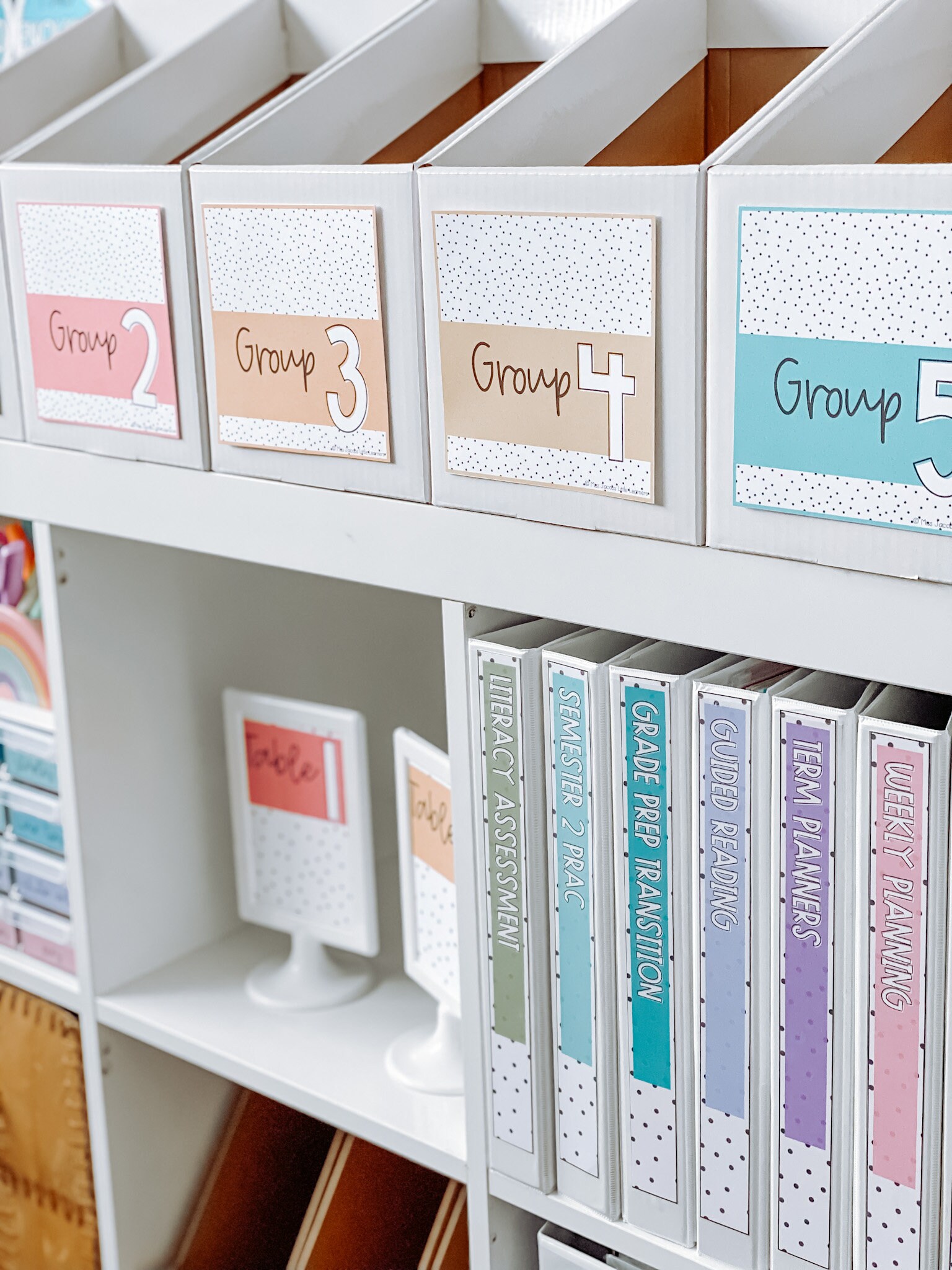 Reading Groups Organizers | SPOTTY BRIGHTS | Rainbow Guided Reading ...