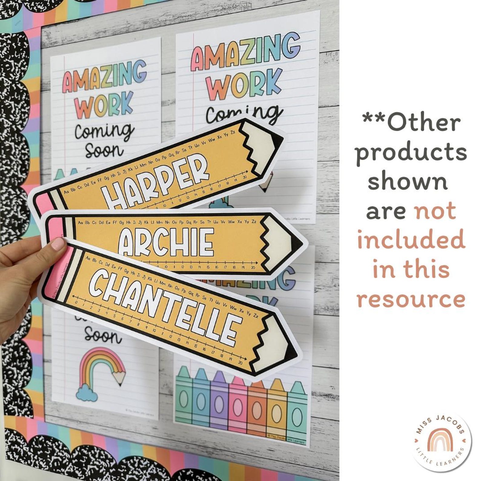 Cutesy Student Desk Name Plates, Editable Desk Name Tags, Cute School ...