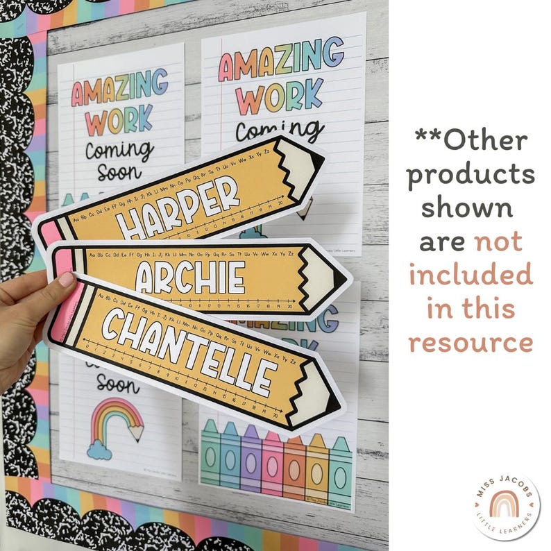 Cutesy Student Desk Name Plates, Editable Desk Name Tags, Cute School ...