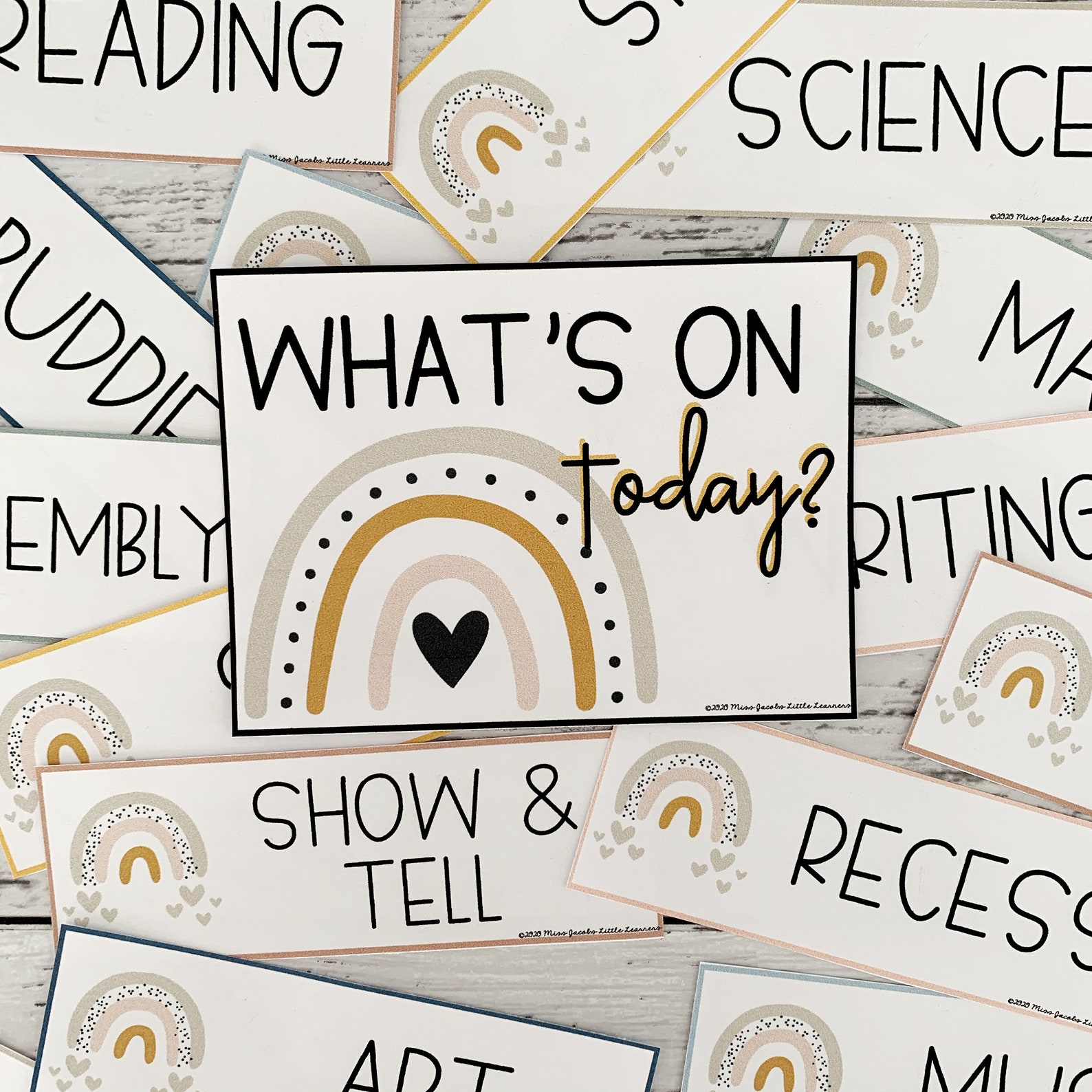 BOHO RAINBOW Visual Timetable Neutral Rainbow Classroom Decor - Etsy