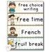 Classroom Visual Schedule, Daisy Gingham Pastels Daily Routine Chart ...