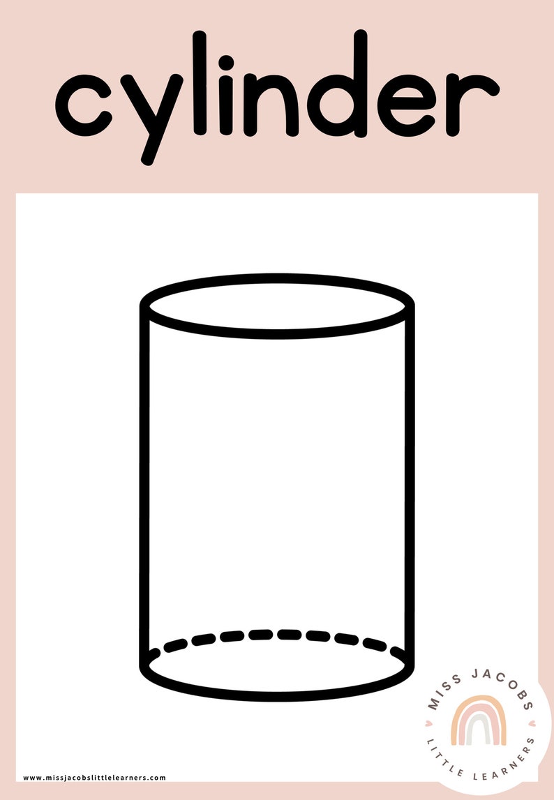 CALM COLORS 3D Shape Posters | Modern Rainbow Classroom Decor - Etsy