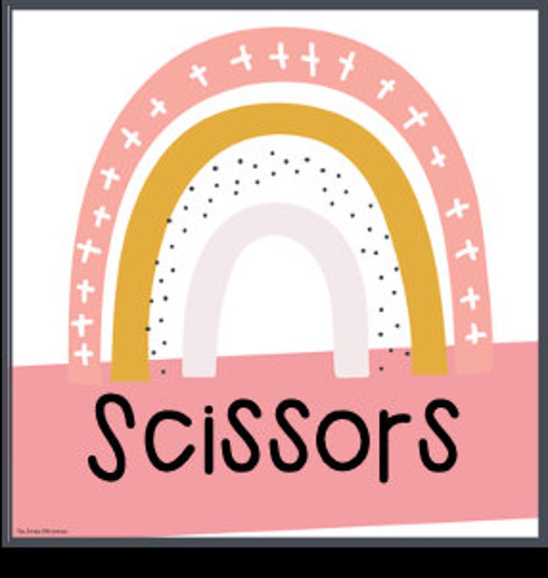 MODERN RAINBOW Classroom Labels Editable Calm Colors - Etsy