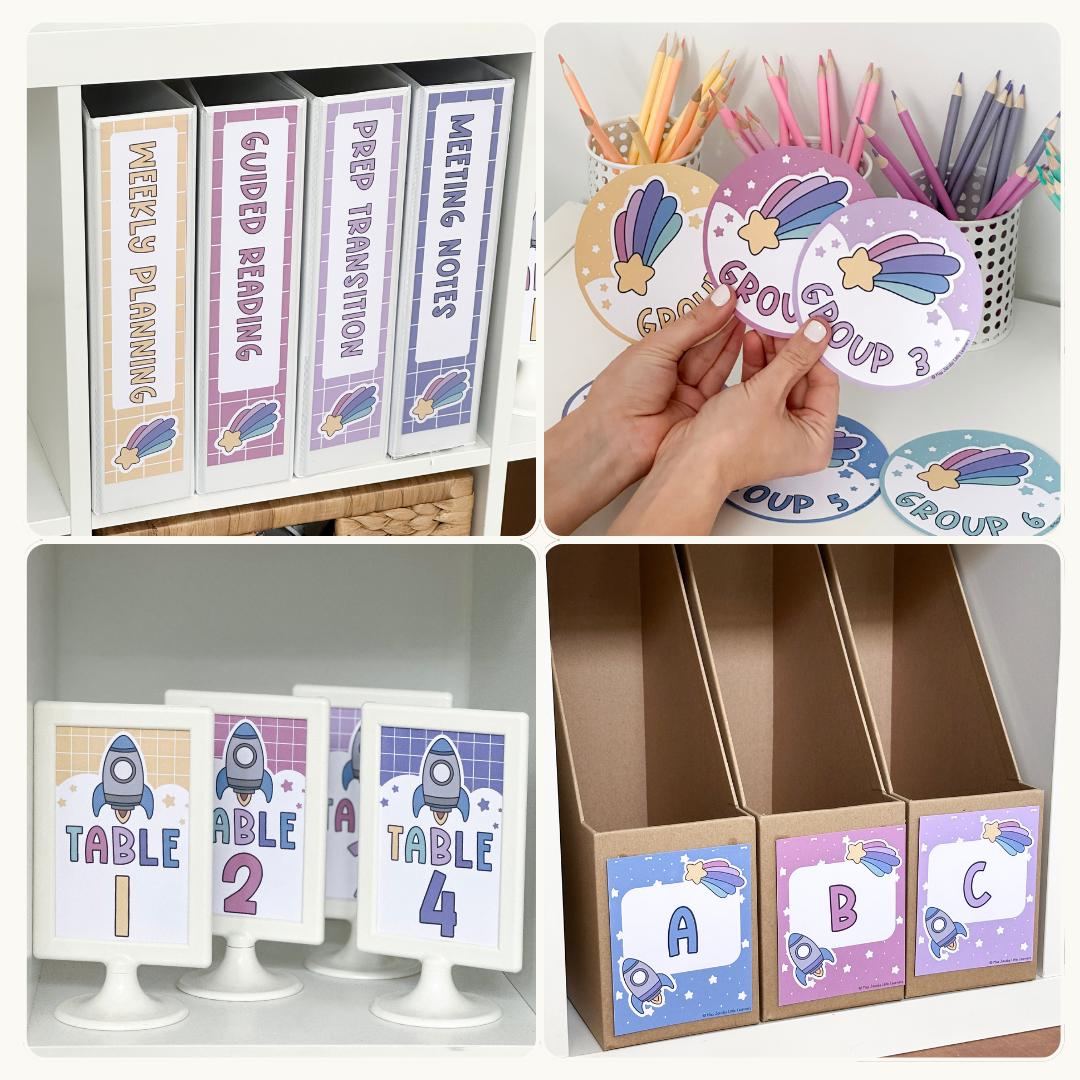 Dreamy Space Classroom Decor Bundle: Pastel Pop Galaxy Theme Classroom ...