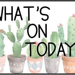 Cactus Visual Schedule, Editable Daily Routine Cards for Kids ...