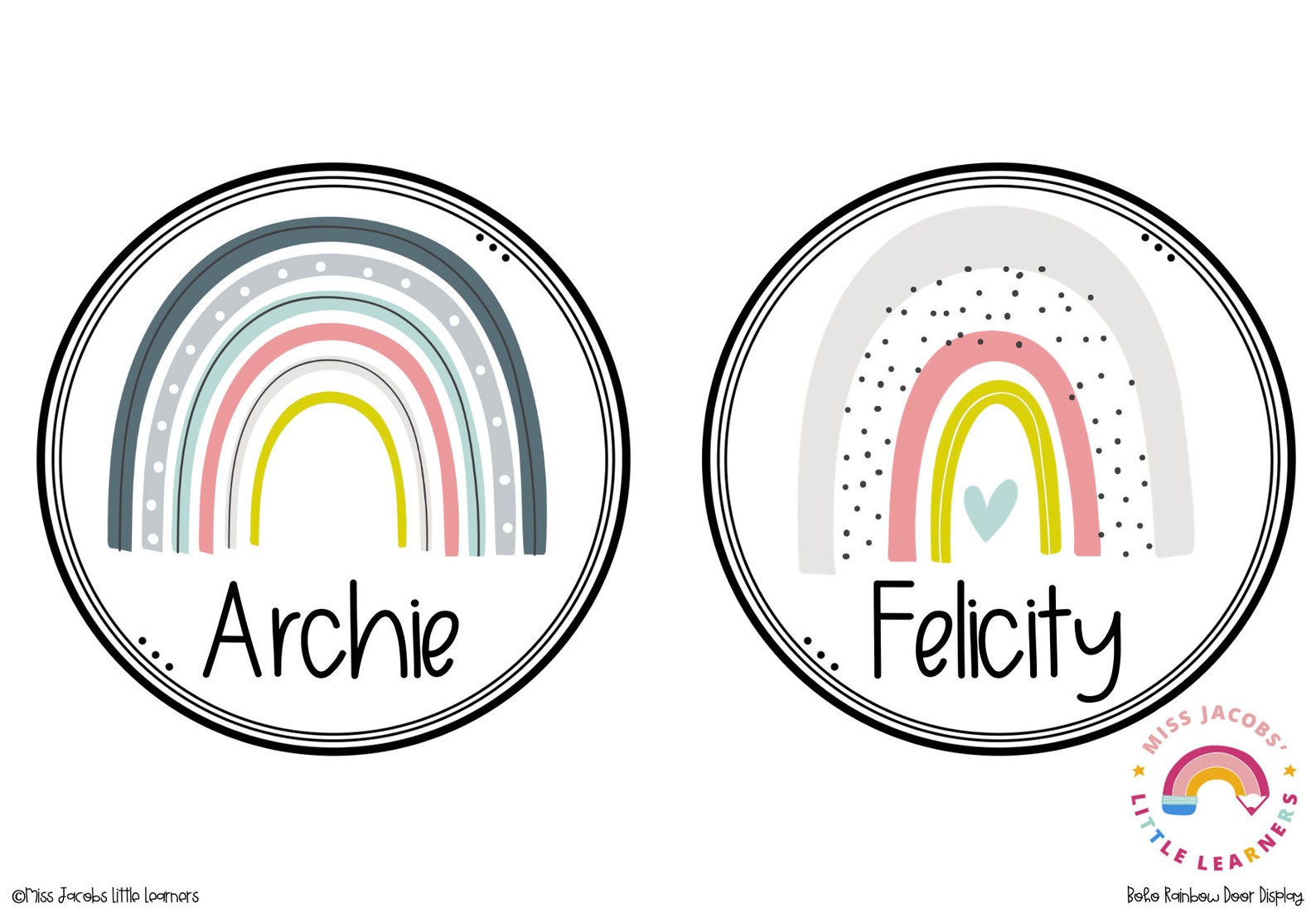 MODERN RAINBOW Door Display Positive Affirmation Display - Etsy