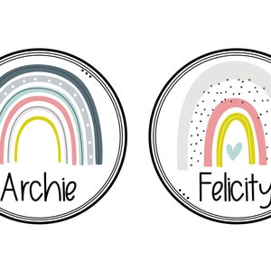 MODERN RAINBOW Door Display | Positive Affirmation Display | Editable ...