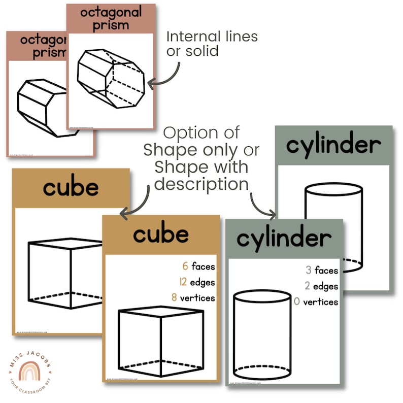NEUTRAL 3D Shape Posters | Boho Neutral Color Palette | Neutral ...