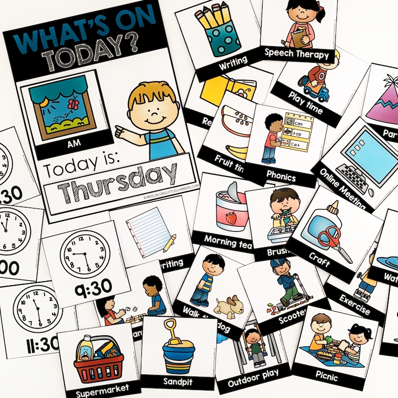 Home Schedule and Daily Routines Pack Editable Distance - Etsy