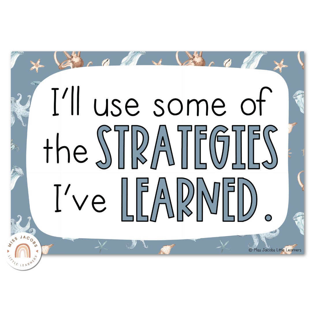 Modern Ocean Growth Mindset Display | Ocean Animals Classroom Decor ...