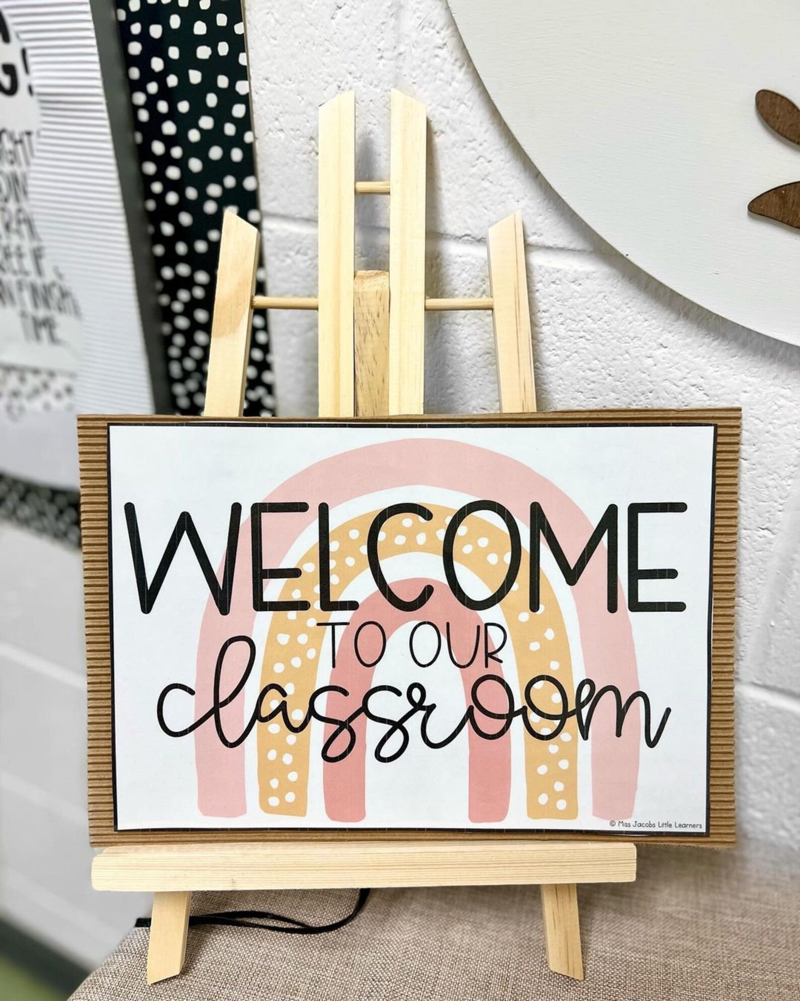 BOHO RAINBOW Welcome Sign Editable Neutral Rainbow - Etsy